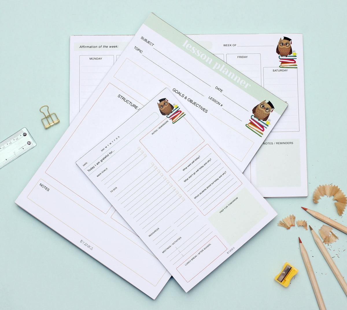 Teacher Planner Pads Notepad Lesson Daily Weekly Planner Back To Schoo ...