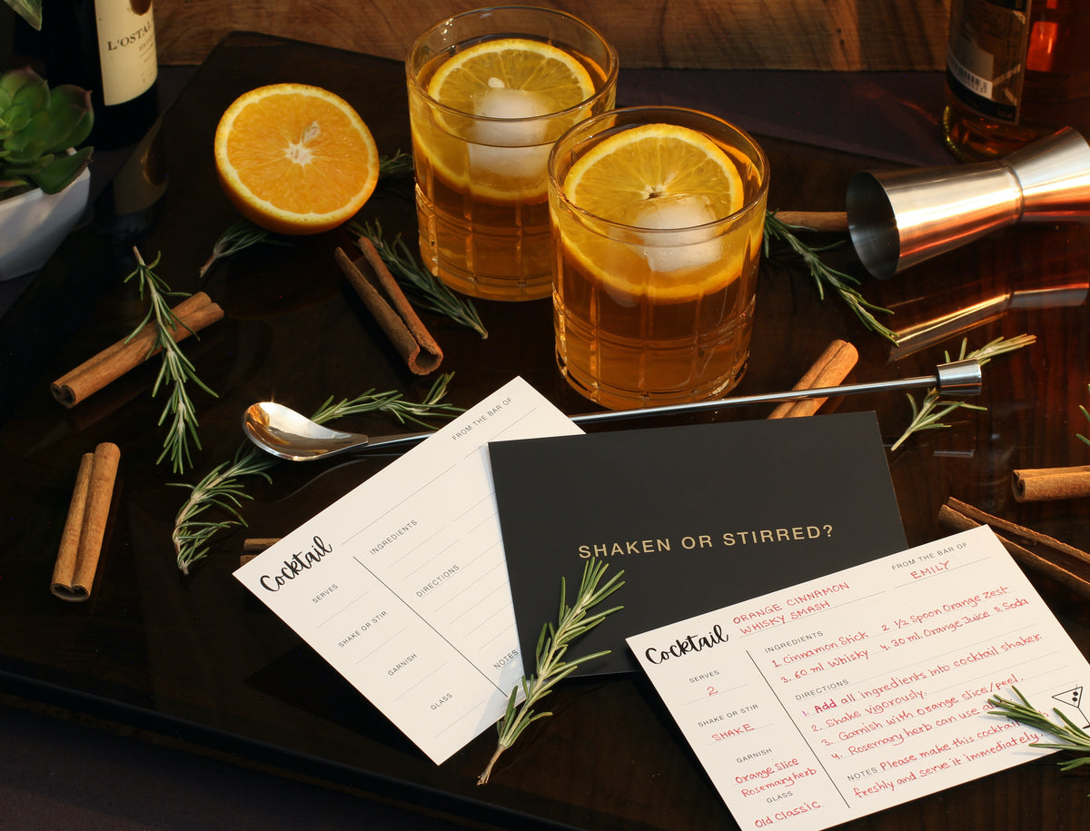 A6 Cocktail Making Recipe Cards, Recipe Card Template | byanika